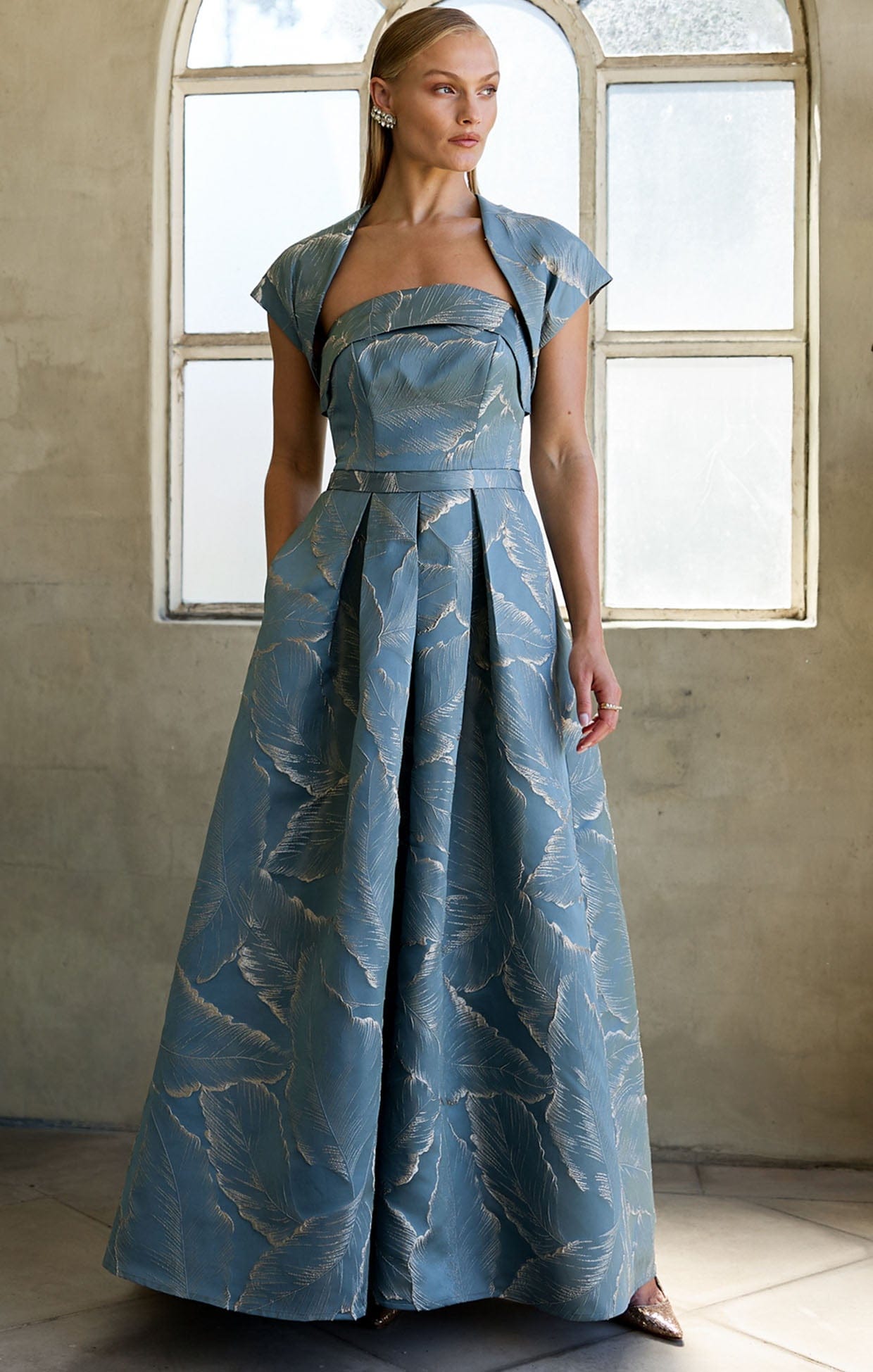 Atelier Bolero and Gown Formal Set in Blue Gold – SACHA DRAKE