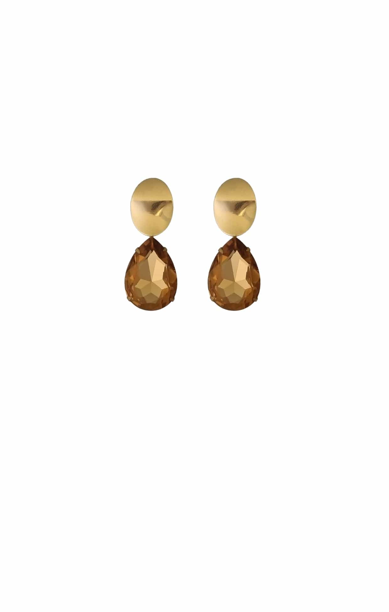 Laura Drop Earrings in Sapphire by Paula Hall | Crystal Drop Earrings