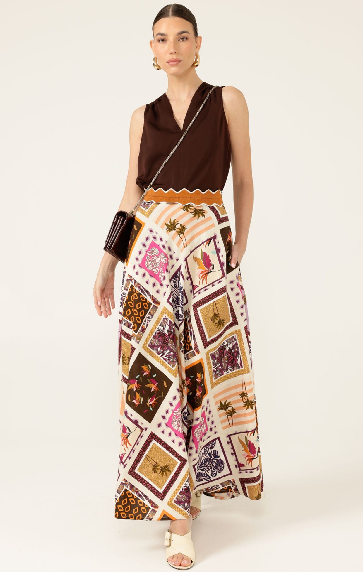 Piper V-Neck Top in Chocolate – SACHA DRAKE