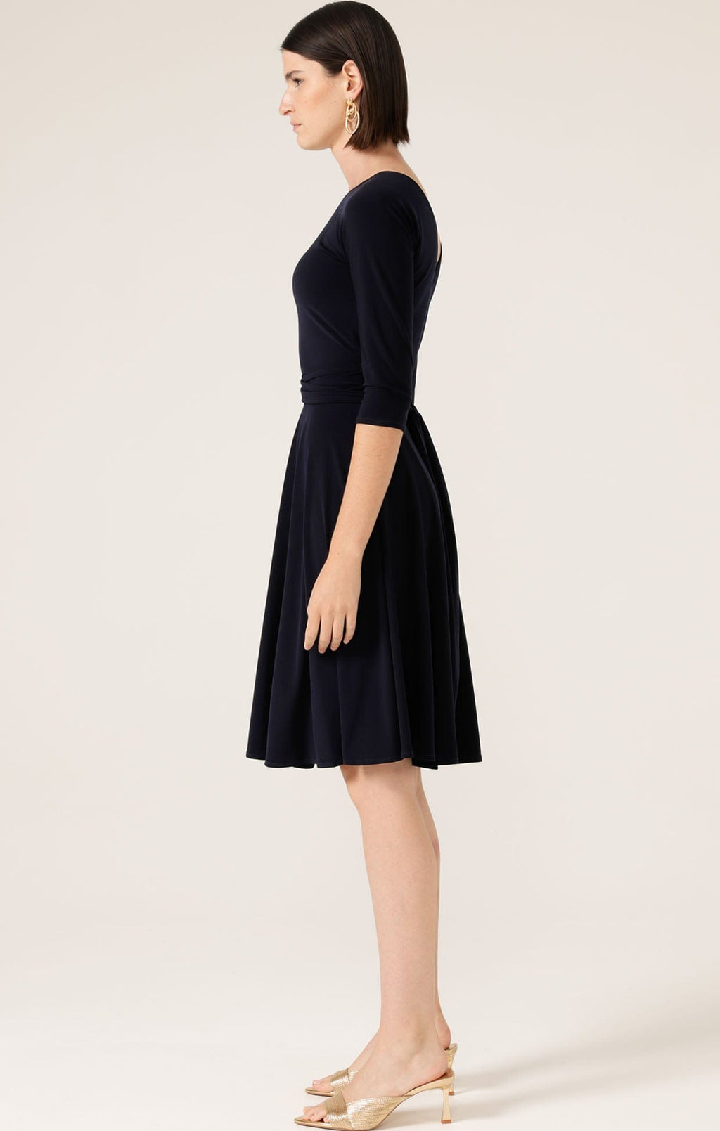 Reverse Wrap Dress in Navy – SACHA DRAKE