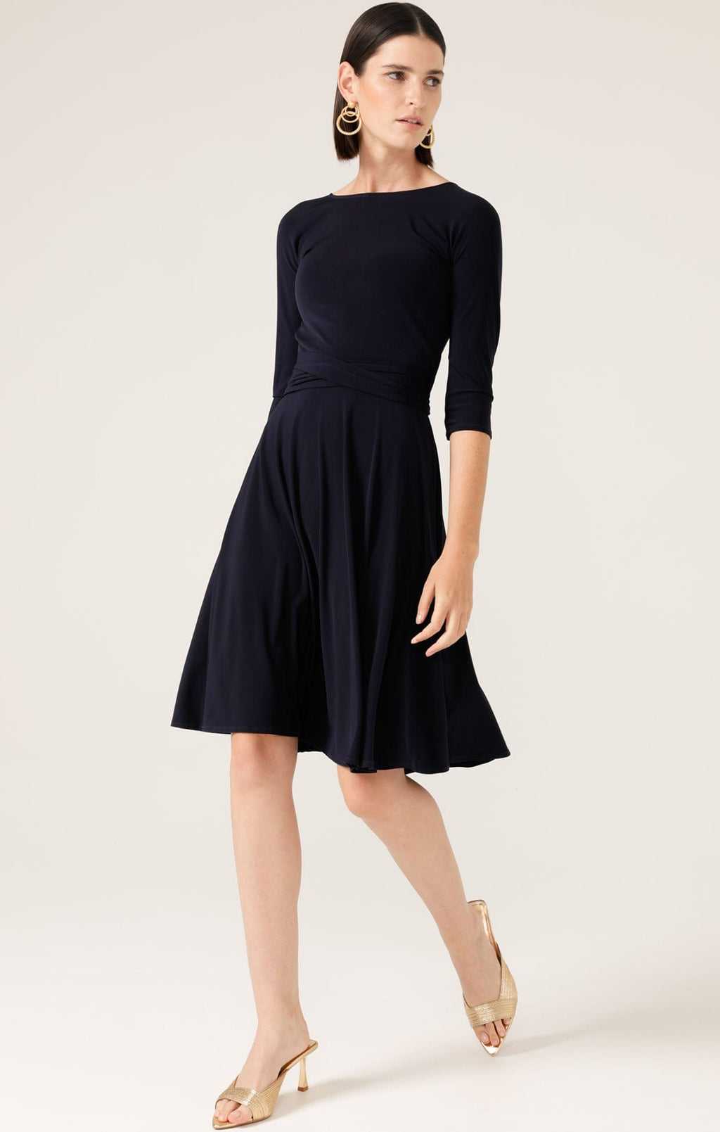 Reverse Wrap Dress in Navy – SACHA DRAKE
