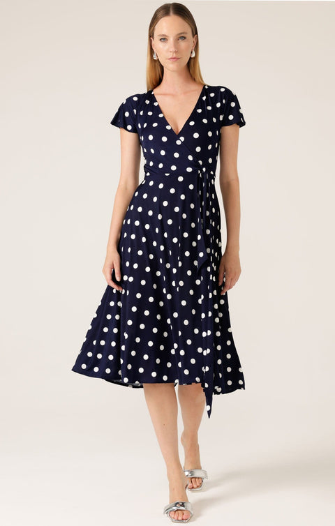 Vivienne Wrap Dress (Navy Sparkle)