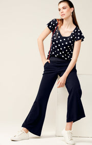 Analia Top (Navy Spot)
