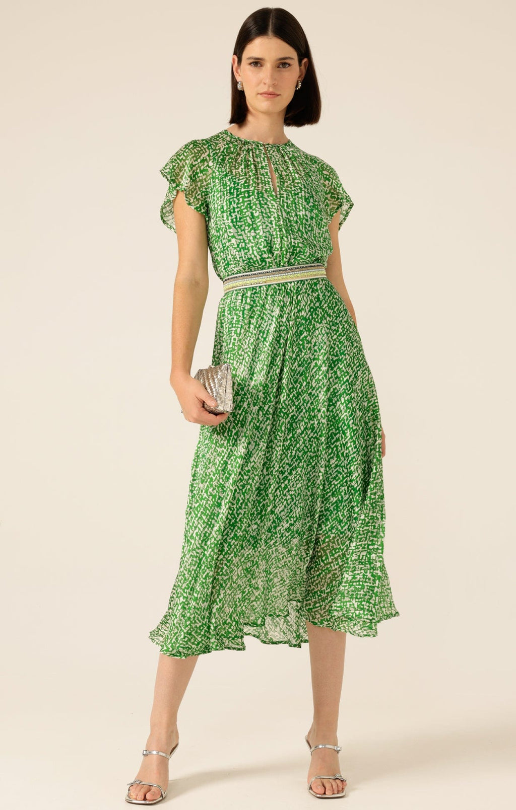 Fern gully chiffon midi events dress - SACHA DRAKE
