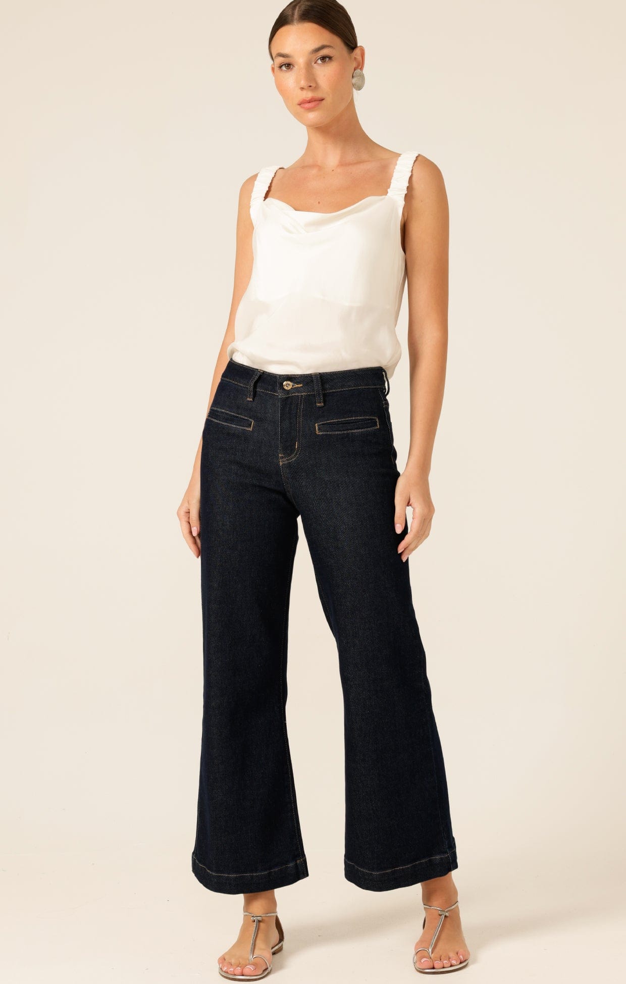 Freya Wide-Leg Denim Jean in Indigo – SACHA DRAKE