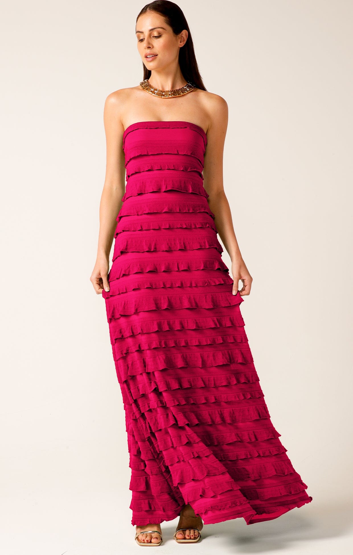Maddison Dress in Raspberry - SACHA DRAKE