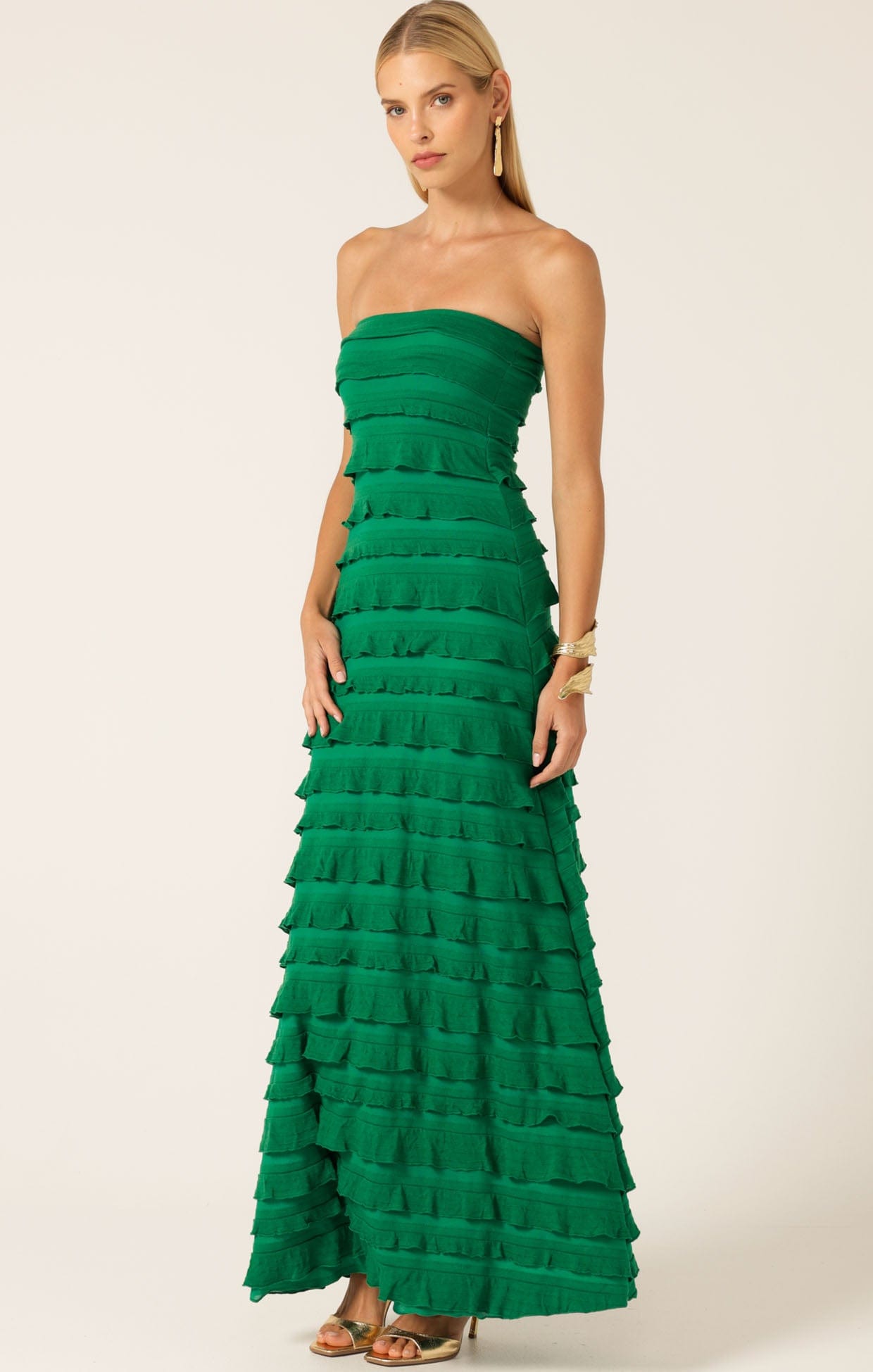Maddison Dress in Emerald - SACHA DRAKE