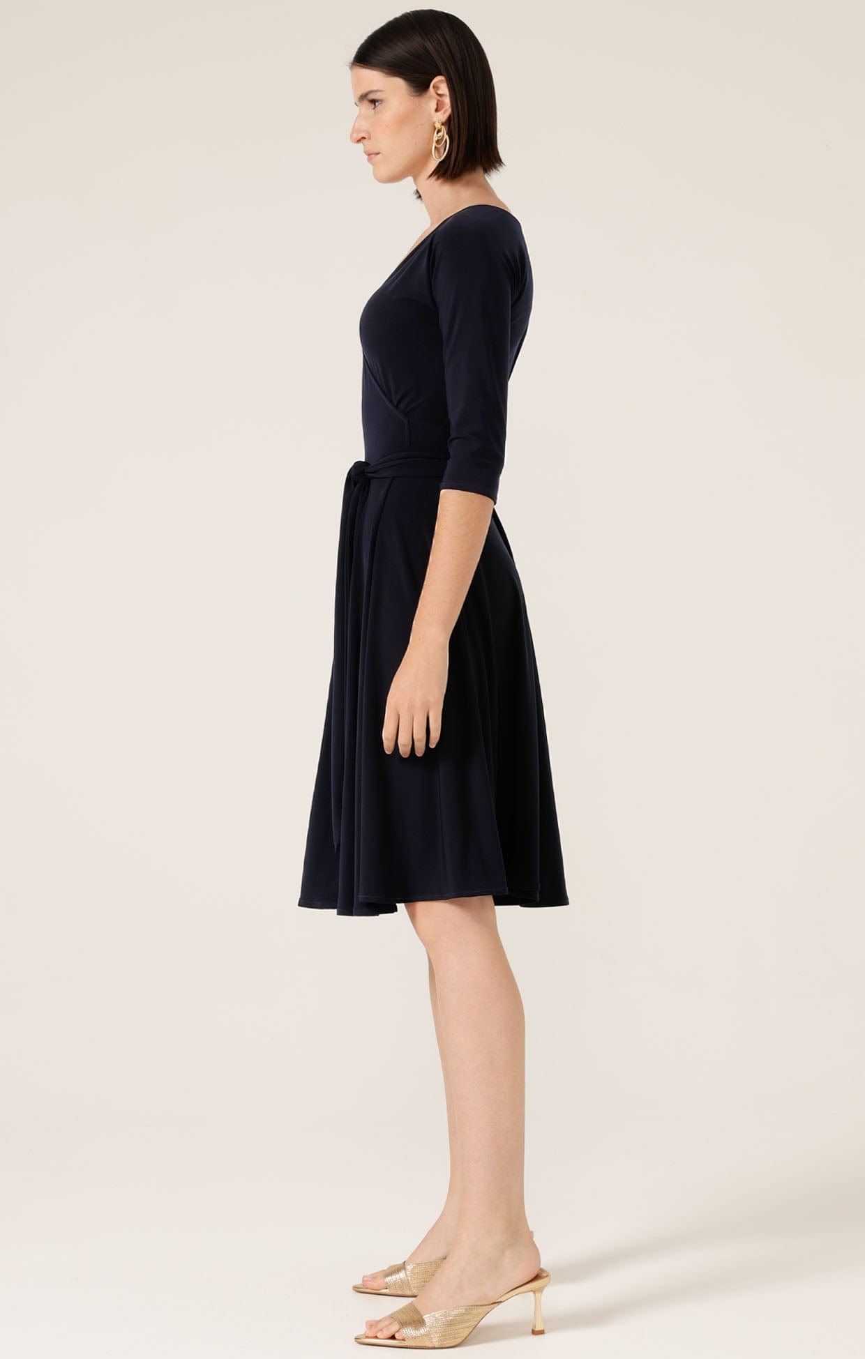 Reverse Wrap Dress in Navy – SACHA DRAKE