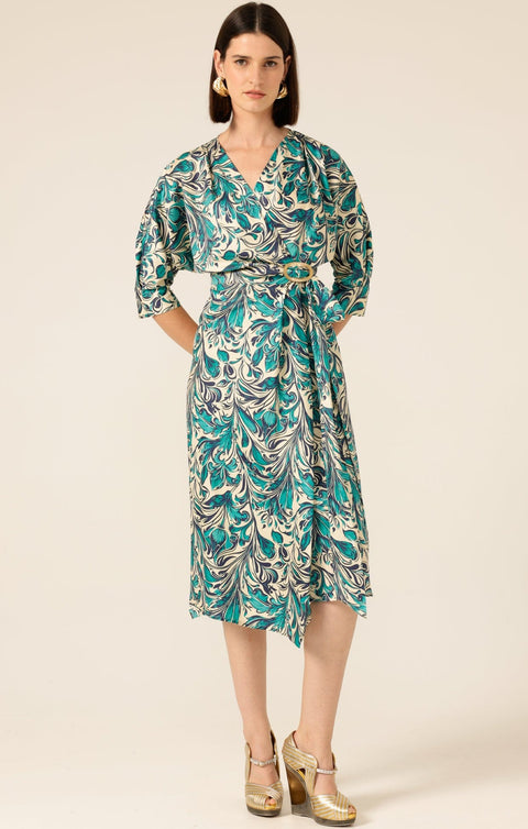 Maddison Dress in Emerald - SACHA DRAKE