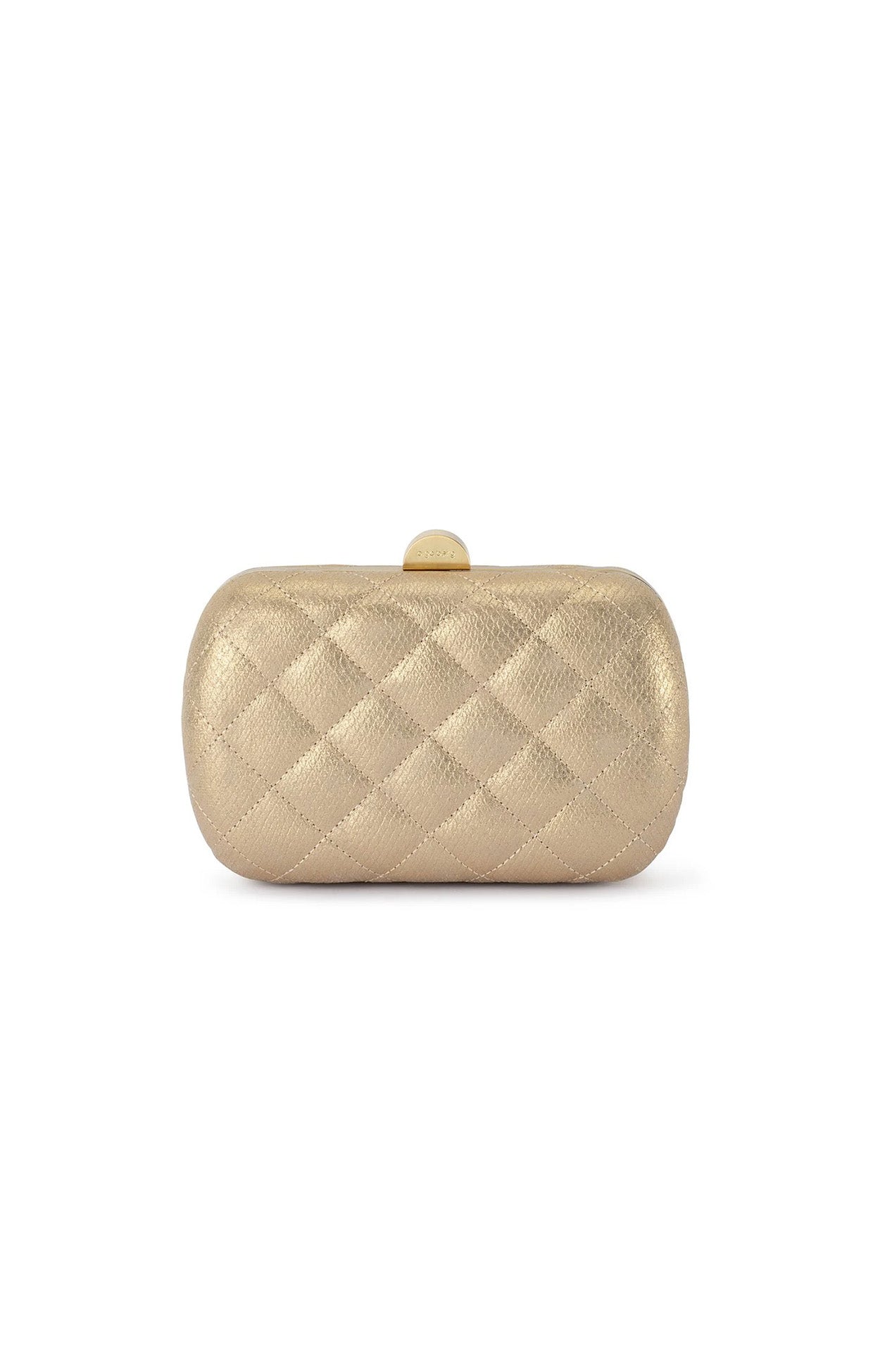 Zoey Quilted Metallic Evening Clutch in Gold by Olga Berg - SACHA DRAKE