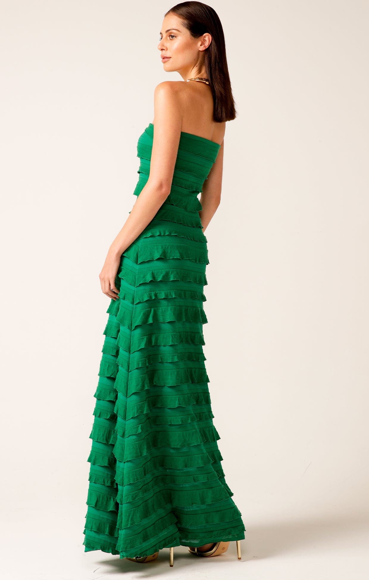 Maddison Dress in Emerald - SACHA DRAKE