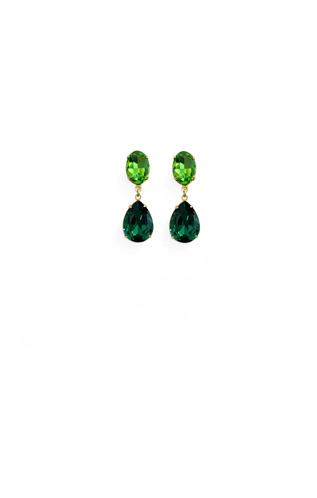Mia Drop Earrings in Emerald Green by Paula Hall - SACHA DRAKE